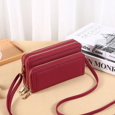 Cina Fashion Long Wallet doppio strato doppia cerniera donna borsetta per tutte le stagioni in vendita