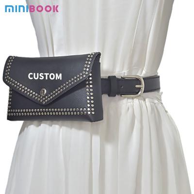 Chine Modèles à faible MOQ Mix Oemtailor Mode Ceinture à rivets Sac en cuir en pou Fanny Pack Sac de taille pour femmes à vendre