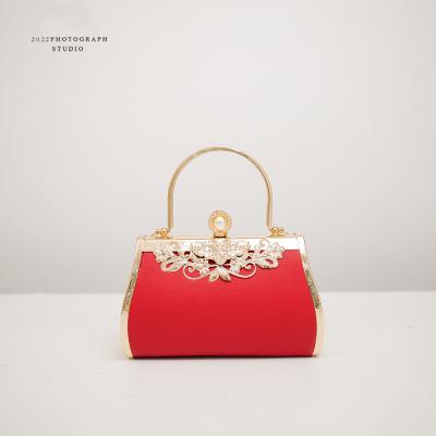 Cina 21*7*14cm di alta qualità lucente cristallo donna perla borsa da sera per la festa frizione aperta in vendita