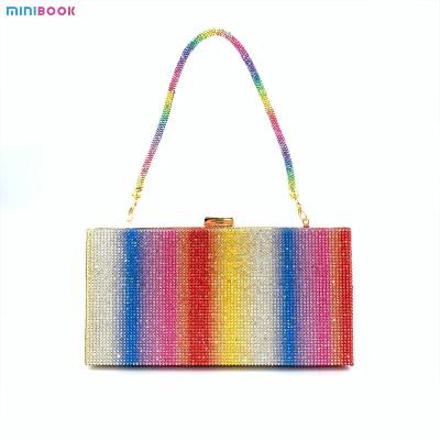 Cina Square Elegant Party Evening Clutch Purse Handbag with Luxury Designer Crossbody Bag in vendita