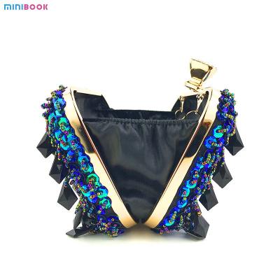 Cina Stylish Sequins Clutch Purse for Ladies Party Luxury Style Wedding Beads Bag in vendita