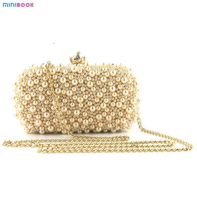Cina Special Crystals Beaded Pearl Clutch Evening Bags for Women's Wedding Celebrations in vendita