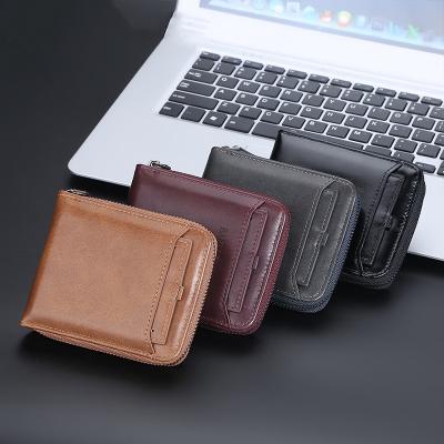 中国 ザイパー閉塞 レトロ 手作り 男性バッグ ヴィンテージ レトロ マット 本物の革財布 販売のため