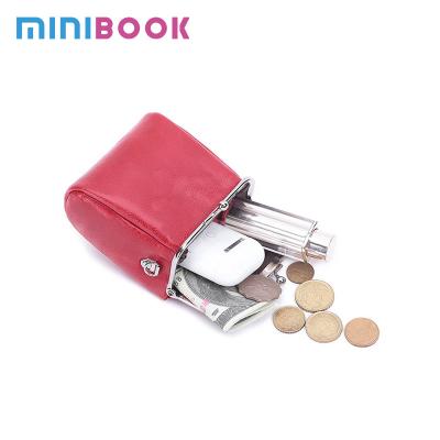 China Low MOQ Chain de couro genuíno Sling Bolsa de ombro para Mulheres Mini Moeda Bolsa Keychain à venda