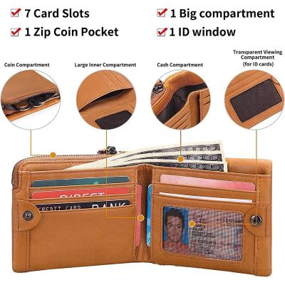中国 スタイリッシュな男性用 RFID 財布 開閉式 旅行やビジネス用 防盗デザイン 販売のため