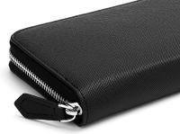 China Multi-Function Clutch Budget Long Zipper Wallet PU Leather Cross Pattern 20cm for sale