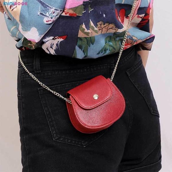 Quality Retro Chain Genuine Cow Leather Mini Lipstick Bag for Women One Shoulder for sale