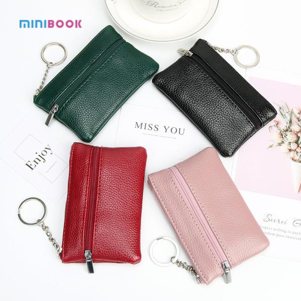 Quality ISO9001 Certified Short Zipper Wallet with Vintage Style Minibook Keychain Coin for sale