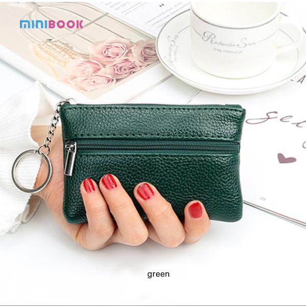 Quality ISO9001 Certified Short Zipper Wallet with Vintage Style Minibook Keychain Coin for sale