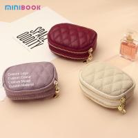 Quality Double Zipper Large Capacity Keychain Pouch for Women Made of Genuine Cowhide for sale