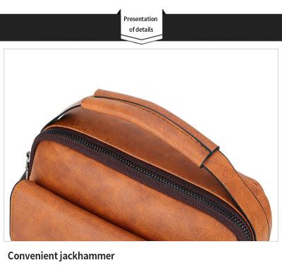 Cina LOGO personalizzato Sacchetti da uomo impermeabili Vintage stile sacchetto da messaggero in cuoio PU per ufficio in vendita