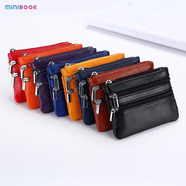 Quality 2023 Fashion Designer Bags Genuine Leather Coin Purse with Key Ring in Pure Colors for sale