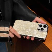 China Electroplated Leather Crocodile Pattern Phone Case for iPhone 15 Pro Max Shockproof Wireless Charging for sale