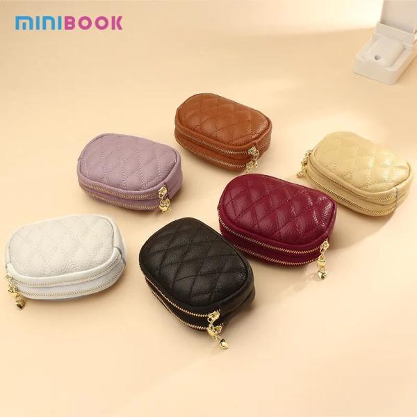 Quality Minibook Ladies Wallets And Purse Women Key Chain Pouch Made of Genuine Cowhide for sale