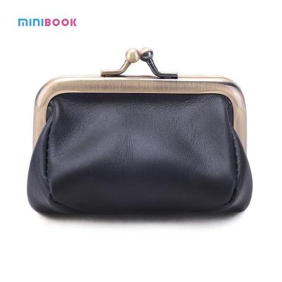 China OEM ODM aceitável Minibook Mulheres Carteira com armazenamento de couro e ouro feito à mão à venda