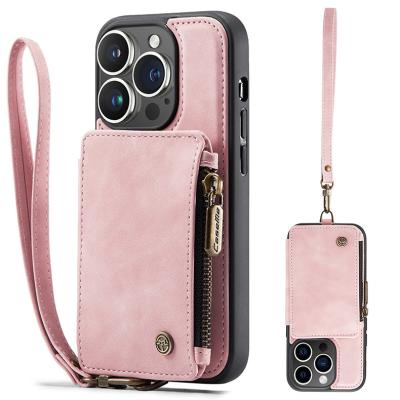 Cina Ricarica wireless Copertina per telefono cellulare in pelle a prova di urti per iPhone 14 Pro Max in vendita