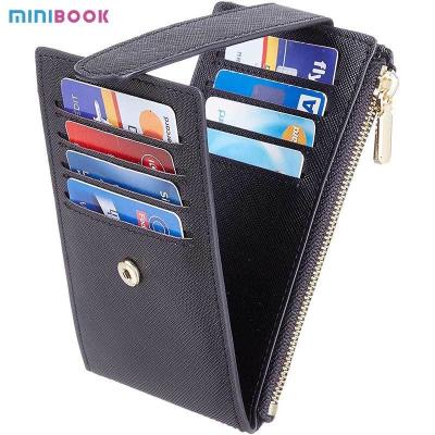 Cina RFID bloccante portafoglio femminile con telefono cellulare tasca bifold portafoglio femminile in pelle vegana in vendita