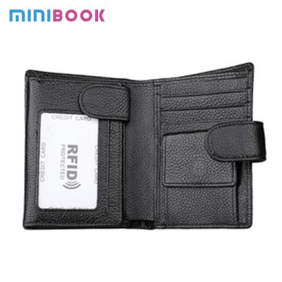 Cina Portafoglio in pelle di mucca da uomo con logo personalizzato, blocco RFID e clip monetario in design vintage in vendita
