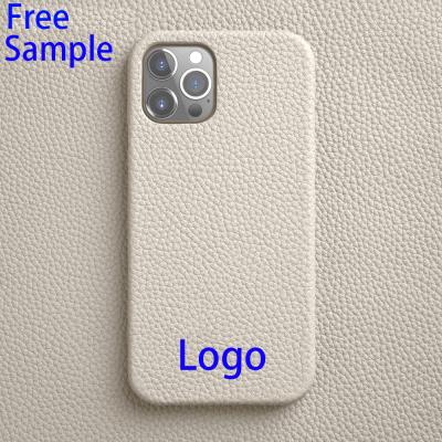 Cina Minibook Handmade Luxury Full Grain Pebble Leather Phone Case per Iphone 13 14 Pro Max in vendita