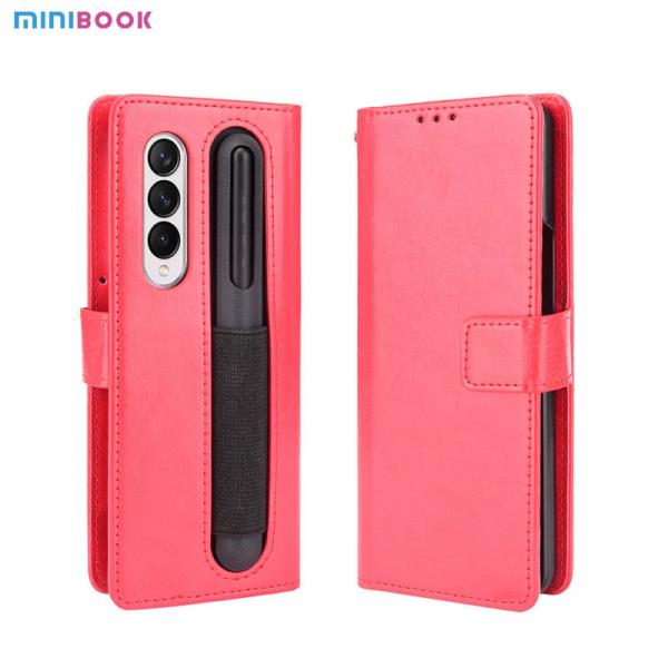 Quality Minibook Custom Hybrid Shockproof Embossed Logo Flip Wallet Leather Pen Hole for sale