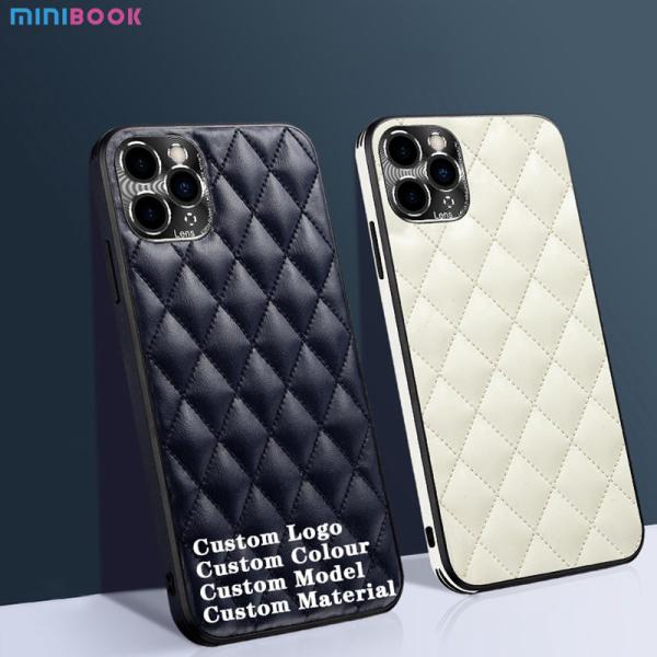 Quality Minibook Rhombic Grain Pu Leather Cellphone Case For Iphone 12 Pro Custom Logo for sale