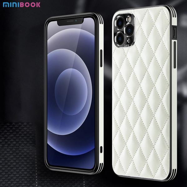 Quality Minibook Rhombic Grain Pu Leather Cellphone Case For Iphone 12 Pro Custom Logo for sale