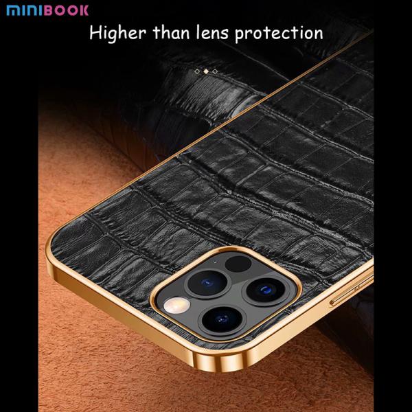 Quality Shockproof Luxury Crocodile Skin Pattern Leather Phone Case for iPhone 12 13 14 for sale
