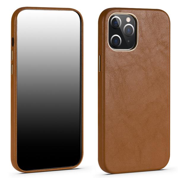 Quality Sheep Grain Genuine Leather Phone Cover for iPhone 14 Pro Max 2022 Design Full Wrapped for sale