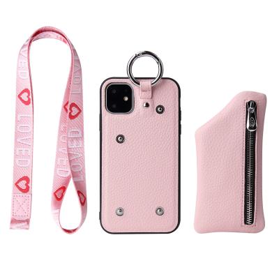 China Caixa de couro de carteira para Iphone 7 8 11 12 13 Pro Max com suporte e design personalizado à venda