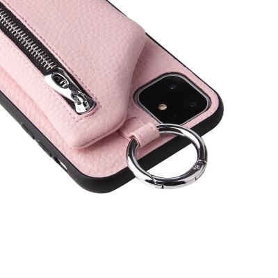 China Caixa de couro de carteira para Iphone 7 8 11 12 13 Pro Max com suporte e design personalizado à venda