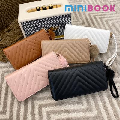 Cina Doppio cerniera di nylon rivestimento materiale Lady Wallet con RFID blocco e design di moda in vendita