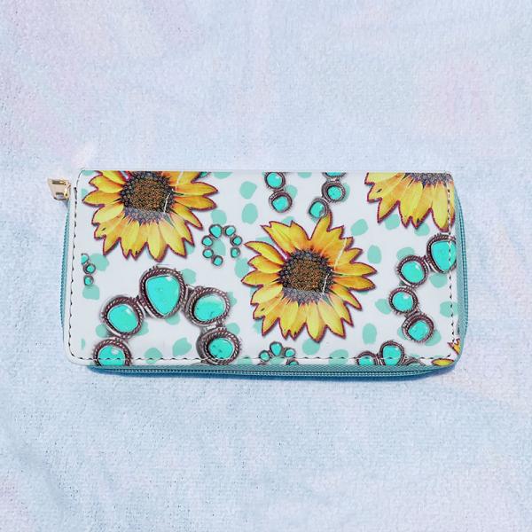 Quality Customizable Cow Print Aztec Cactus Smart Wallet for Western Style Fashion for sale