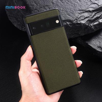 China Fabric Hybrid TPU PC Leather Back Cover for Google Pixel 6 Pro and Pixel 6 Phone Case for sale