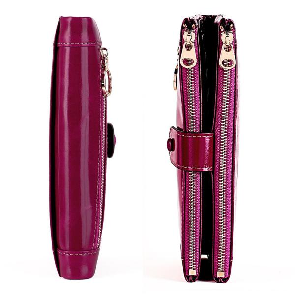 Quality Daily Life Essential RFID Anti-Theft Brush Long Wallet with Mobile Phone Coin for sale