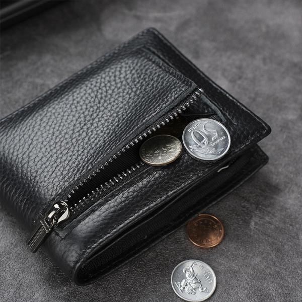 Quality Men's Genuine Leather Wallet Ultra-Thin Anti-Theft Brush Wallet for Business Advantage for sale