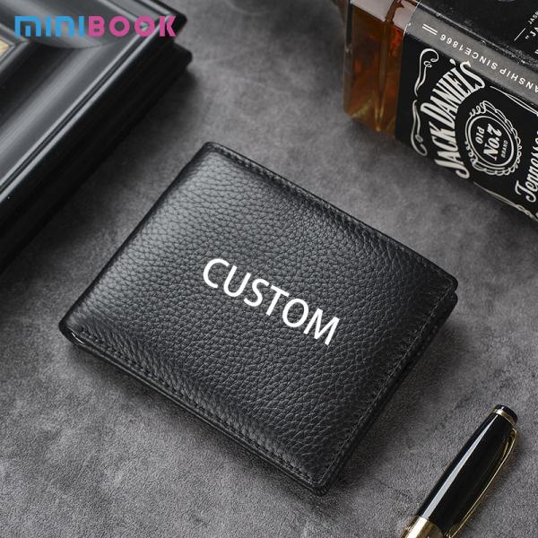 Quality Men's Genuine Leather Wallet Ultra-Thin Anti-Theft Brush Wallet for Business for sale