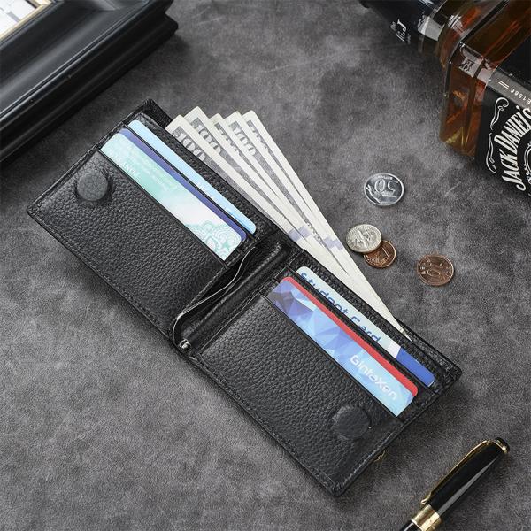 Quality Men's Genuine Leather Wallet Ultra-Thin Anti-Theft Brush Wallet for Business for sale