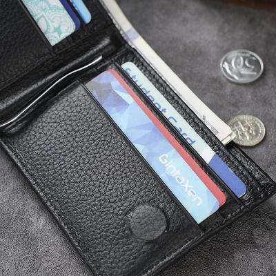 Cina Portafoglio in pelle da uomo ultra-sottile anti-furto Portafoglio a spazzola per vantaggi commerciali in vendita