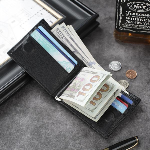 Quality Men's Genuine Leather Wallet Ultra-Thin Anti-Theft Brush Wallet for Business for sale
