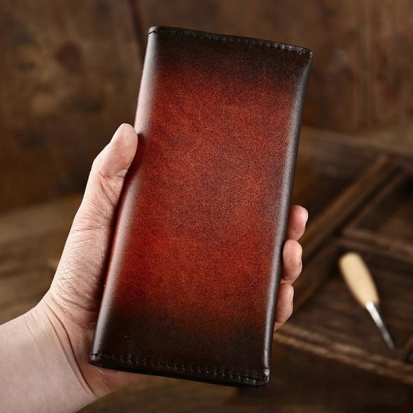 Quality Anti-Theft Cowhide Japanese and Korean Trendy Long Wallet in First Layer Leather for sale