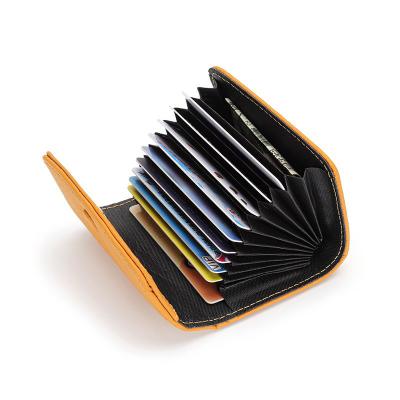 中国 スタイリッシュな第一層牛皮のショートアコーデオンカードホルダーと本物革のコインバッグ 販売のため