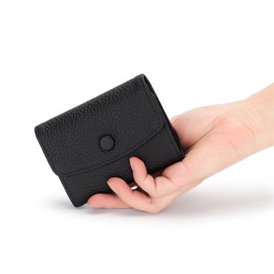 中国 スタイリッシュな第一層牛皮のショートアコーデオンカードホルダーと本物革のコインバッグ 販売のため