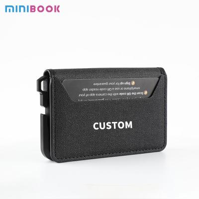 China Carteira de cartão de crédito RFID de metal ultra-milenar com fecho aberto e revestimento de nylon à venda