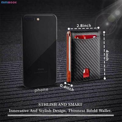 中国 MINIBOOK アドバンテージ フロントポケット RFID ブロック 二重クレジットカード 財布ホルダー 男性用 販売のため