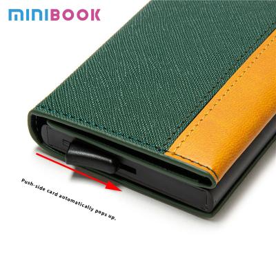 Cina Portatore di carte di credito con logo personalizzato con blocco RFID e compartimento banconote in vendita