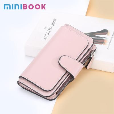 Cina Portafogli lunghi per donne Logo personalizzato 2023 Luxury Minimalist PU Leather RFID in vendita