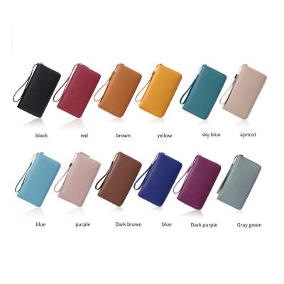 China Large Capacity Rfid Blocking Money Clip Credit Card Holder for Women Custom Coin Purse for sale