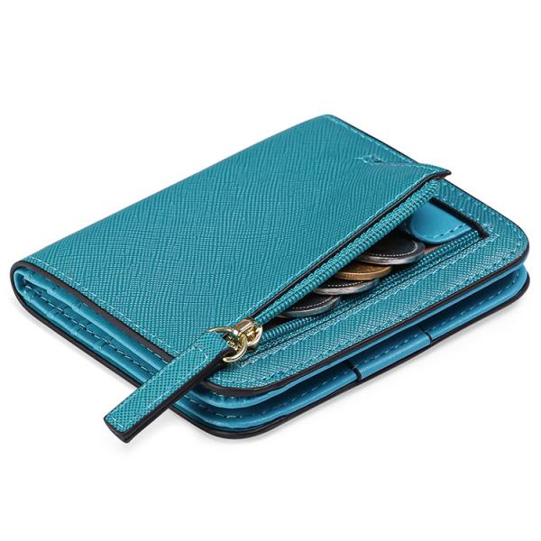 Quality Anti-Theft Lady's Genuine Leather Wallet Short Fashion Cute Pocket Purse Three-fold Coin Bag Girl's Small Wallet for sale