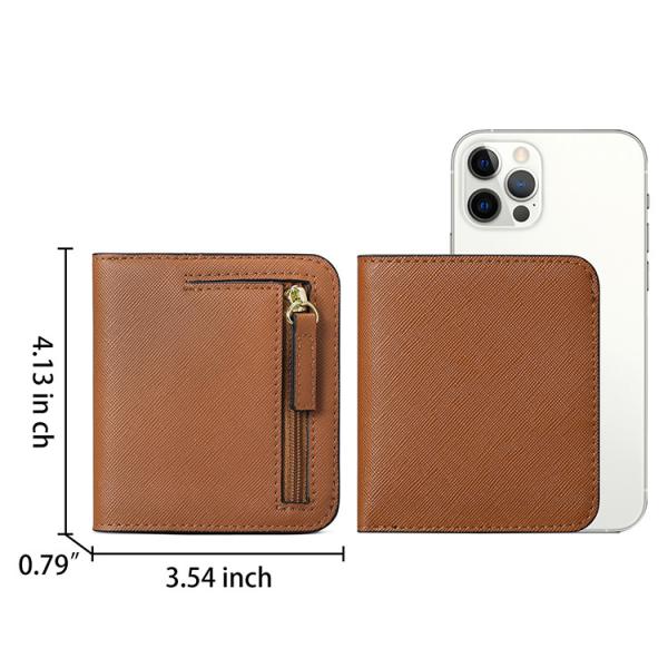 Quality Anti-Theft Lady's Genuine Leather Wallet Short Fashion Cute Pocket Purse Three for sale