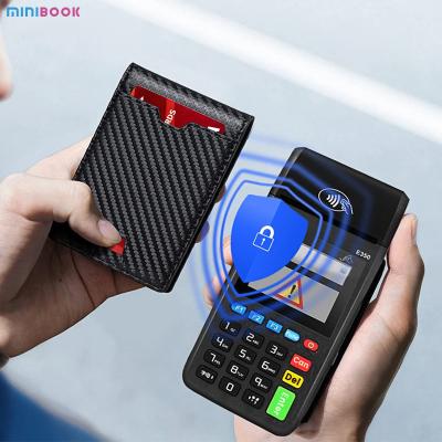 Cina Portafoglio bifold RFID maschile in pelle originale con tasche a cerniera e logo personalizzato in vendita